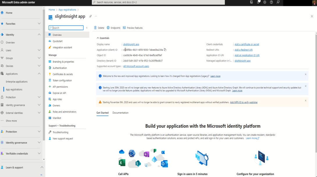 Register Application in Microsoft Identity – For sending emails from ...