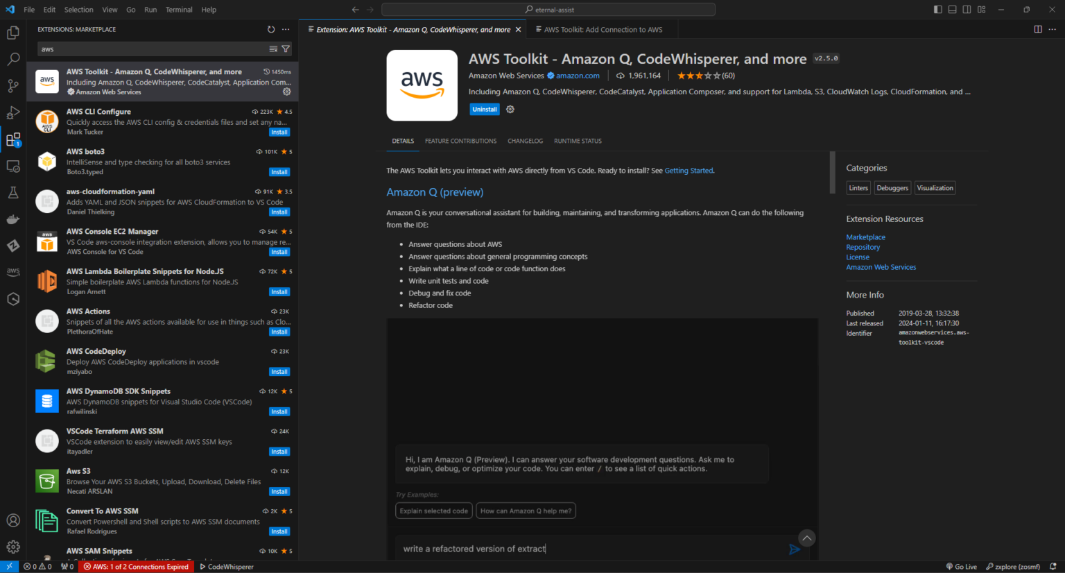 Code Companion AI: Installing Amazon Code Whisperer in VS Code - Slight Insight